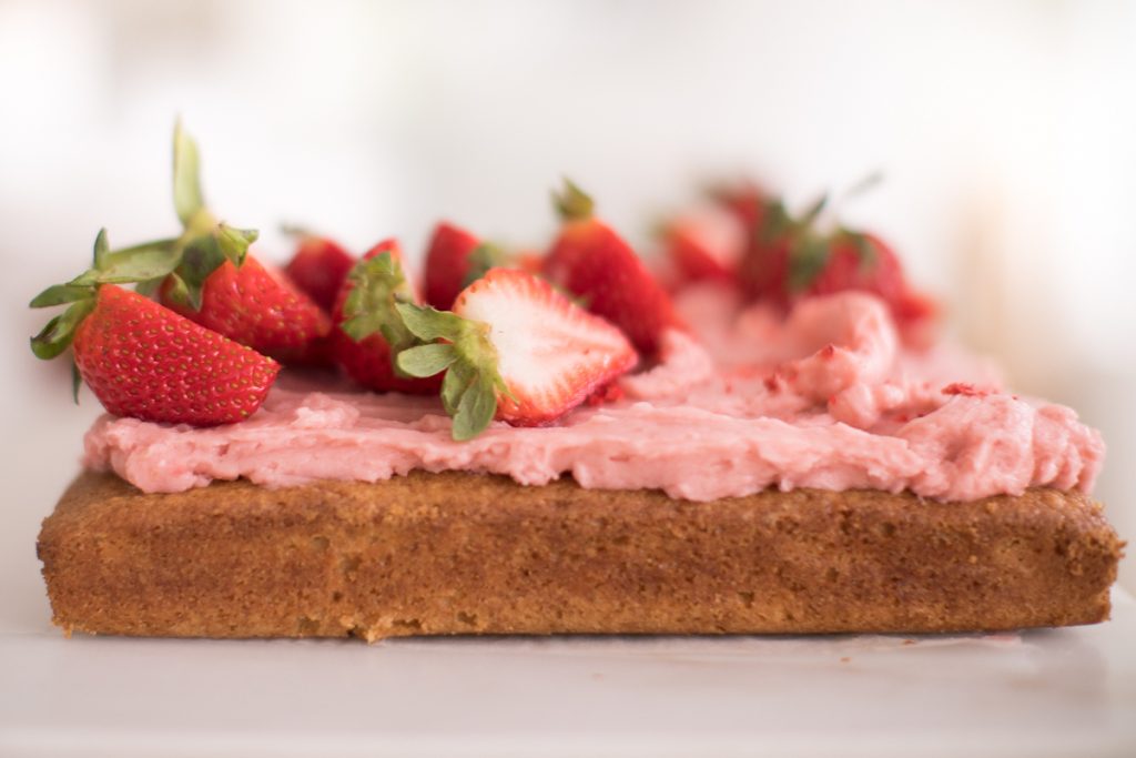 Strawberry Buttercream Cake - Monika Hibbs