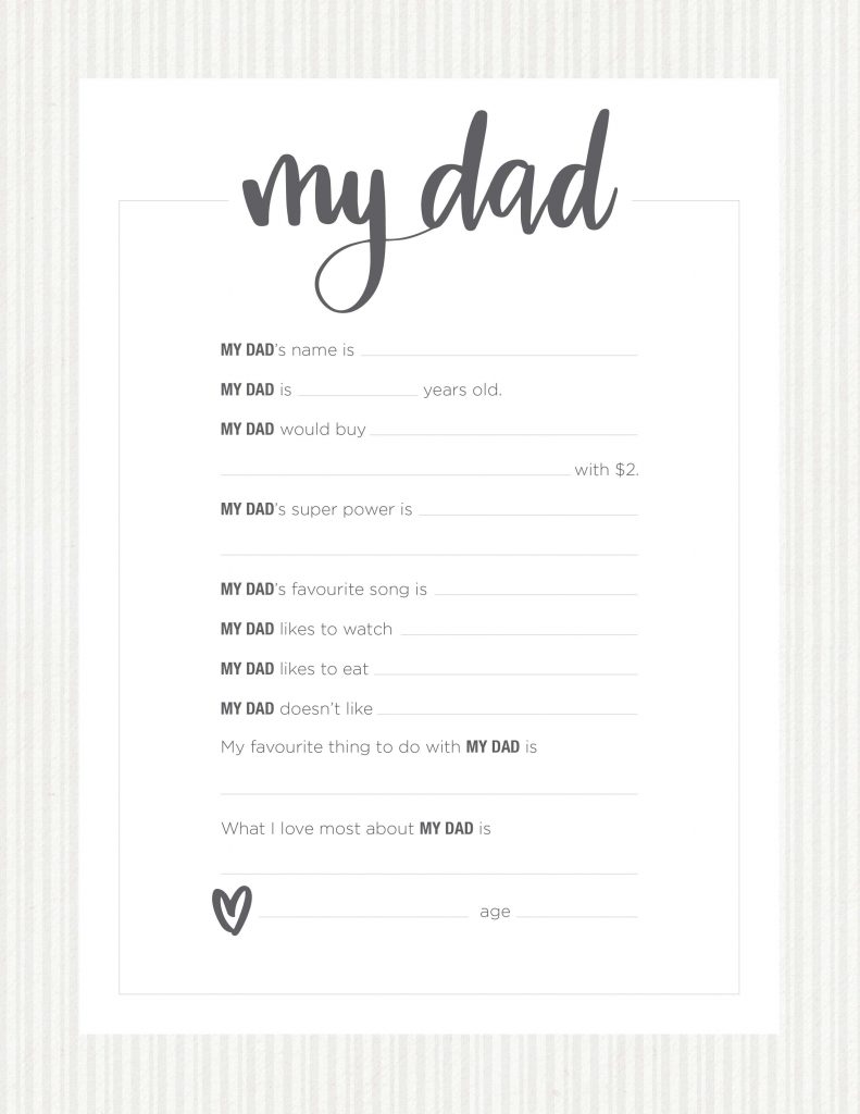 Father's Day Questionnaire Download - Monika Hibbs