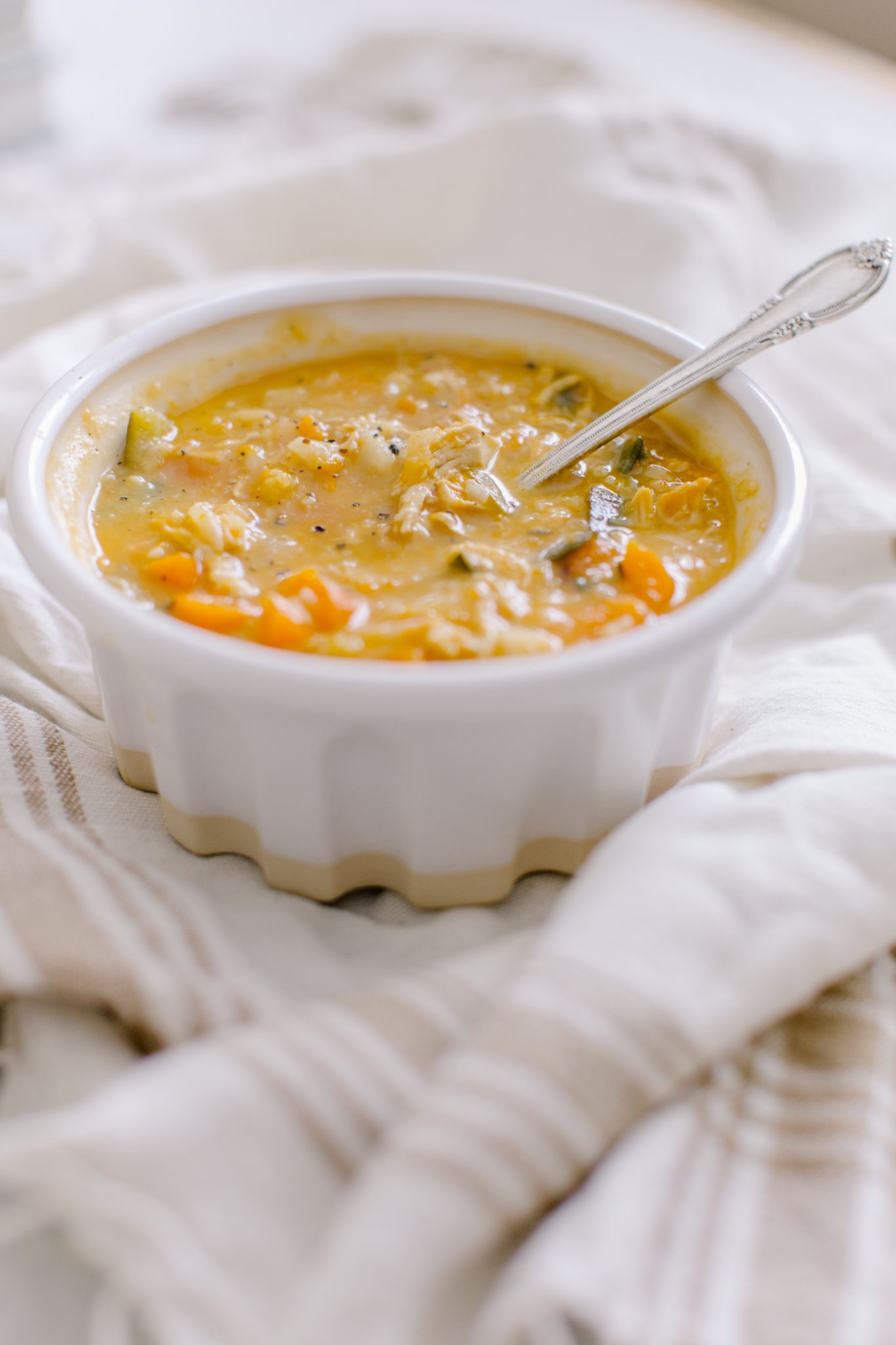 Coconut Chicken Cauliflower Soup - Monika Hibbs