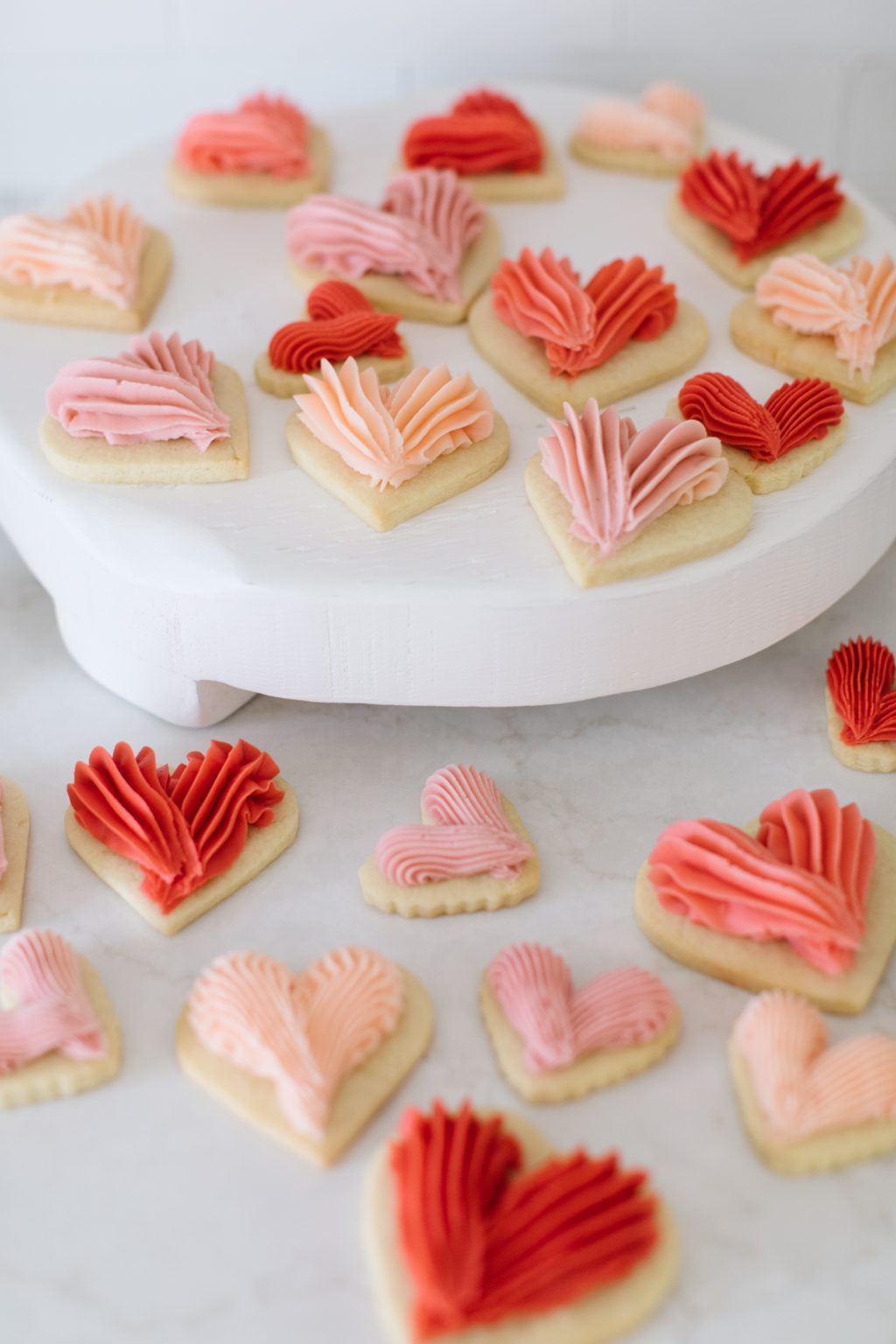 Valentine Heart Sugar Cookies - Monika Hibbs
